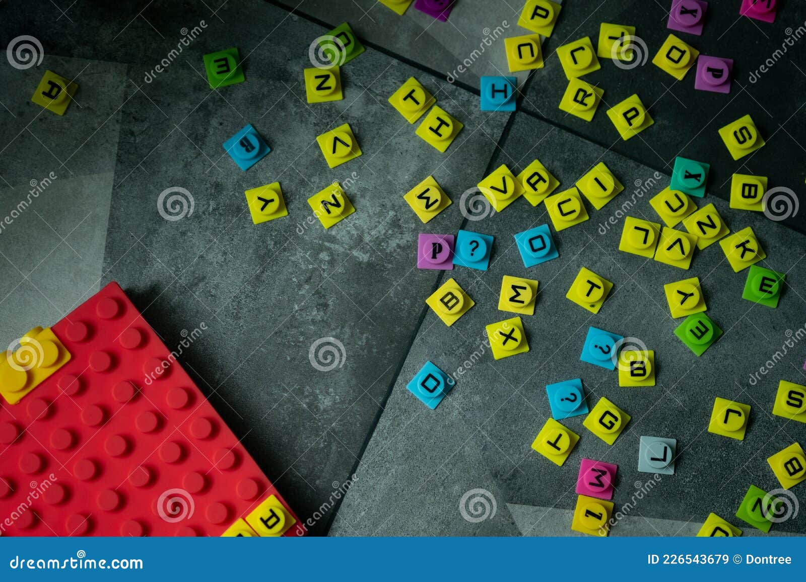 Colorful plastic letters stock image. Image of grow - 226543679