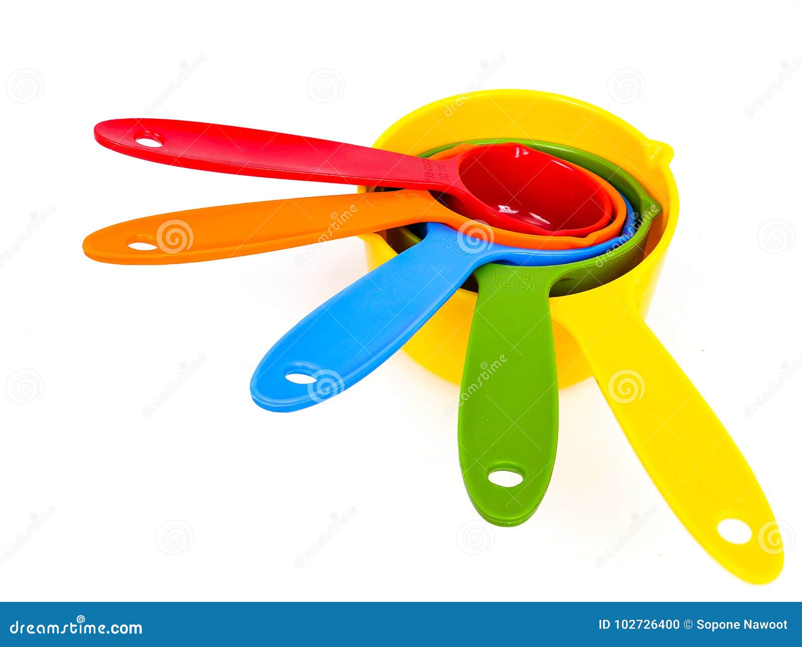 Colorful Plastic Measuring Utensil Stock Photo - Image of spoons ...