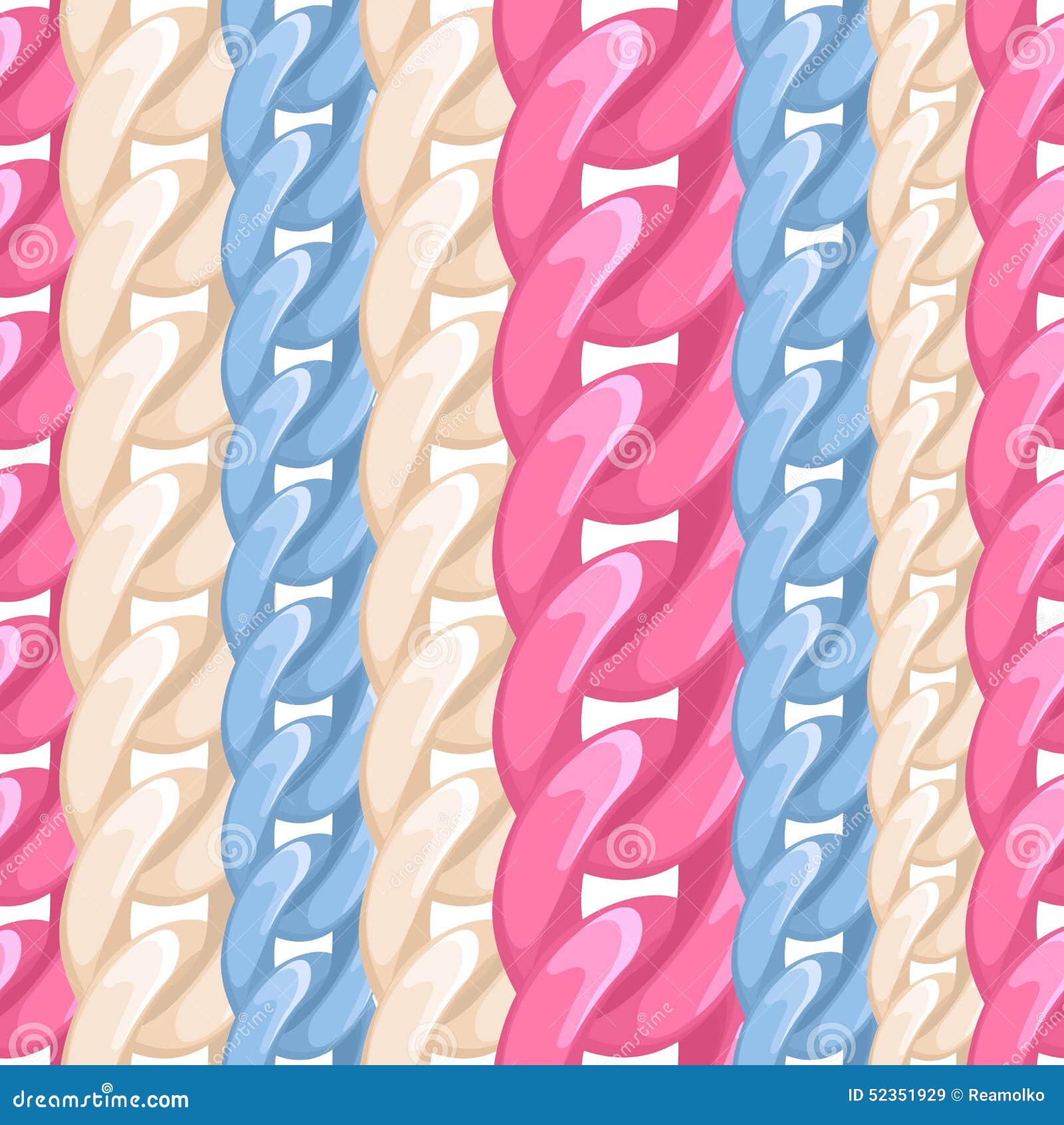 Colorful Plastic or Metal Chains Pattern Stock Vector - Illustration of ...