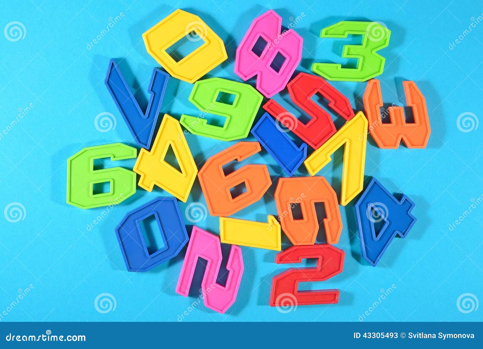 Colorful plastic numbers stock image. Image of alphabet - 43305493
