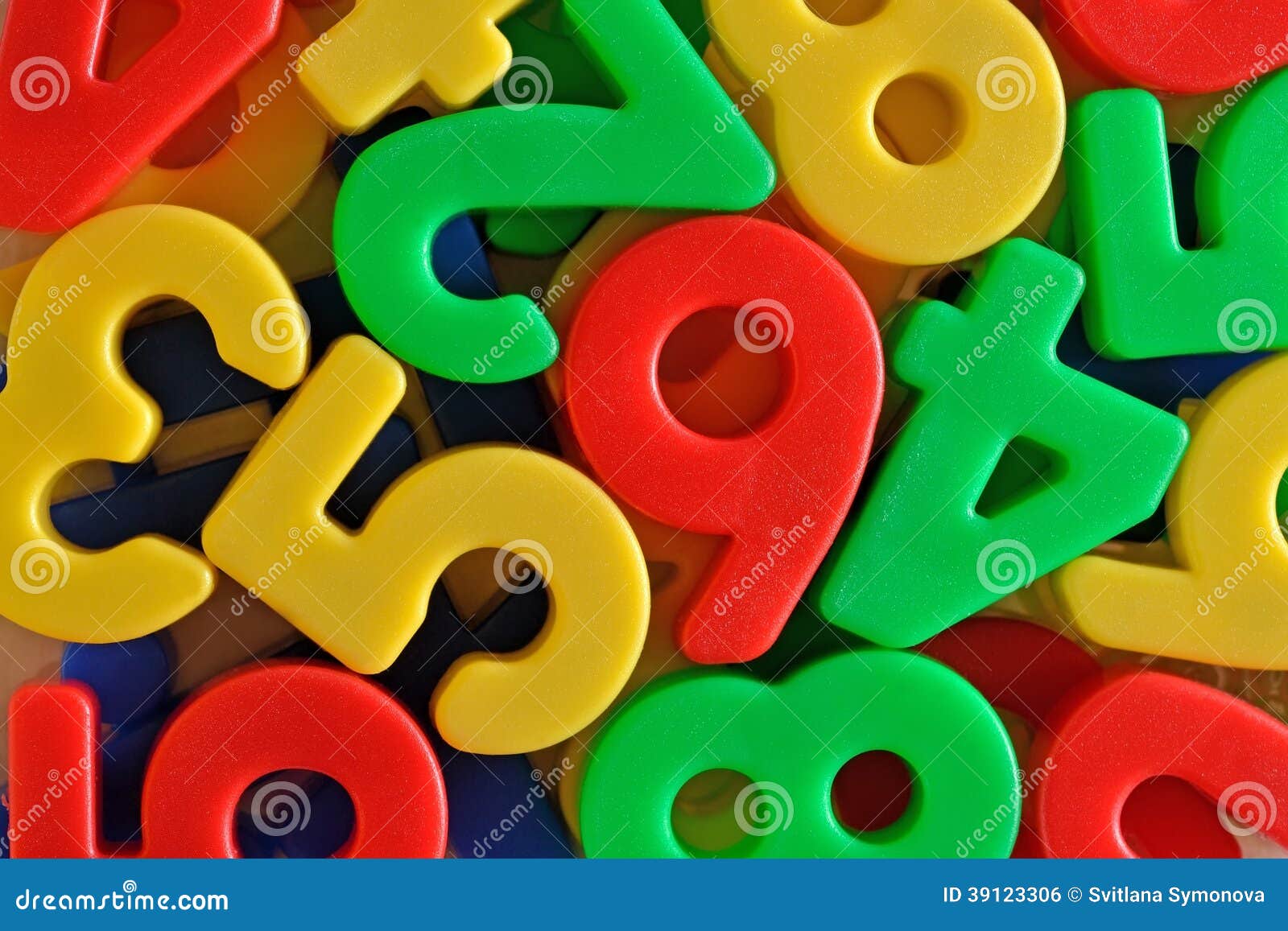 Colorful plastic numbers stock photo. Image of colorful - 39123306
