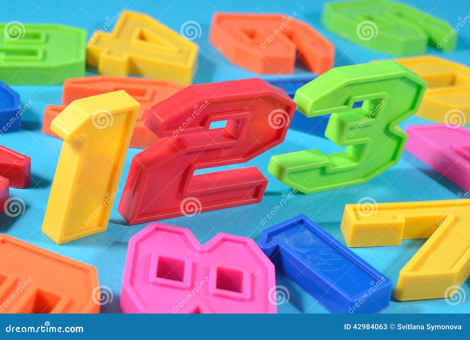 Colorful Plastic Numbers 123 Stock Image - Image of amusement, child ...