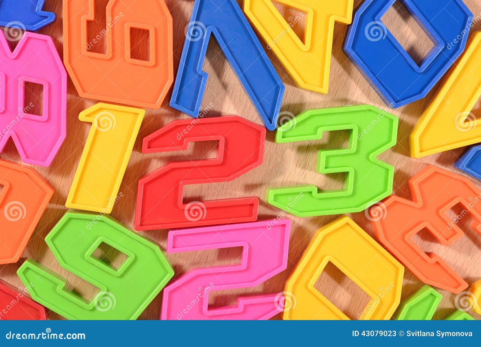 Colorful Plastic Numbers 123 Stock Image - Image of learn, figure: 43079023
