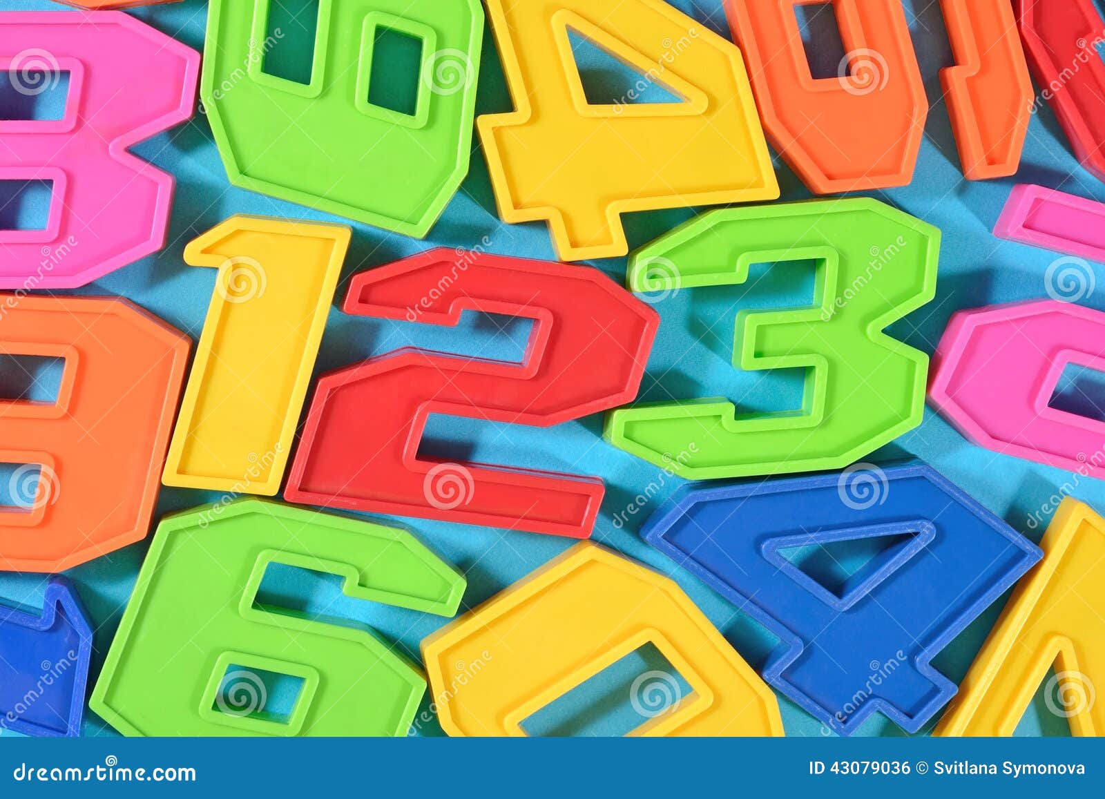 Colorful Plastic Numbers 123 Stock Photo - Image of educational, child ...