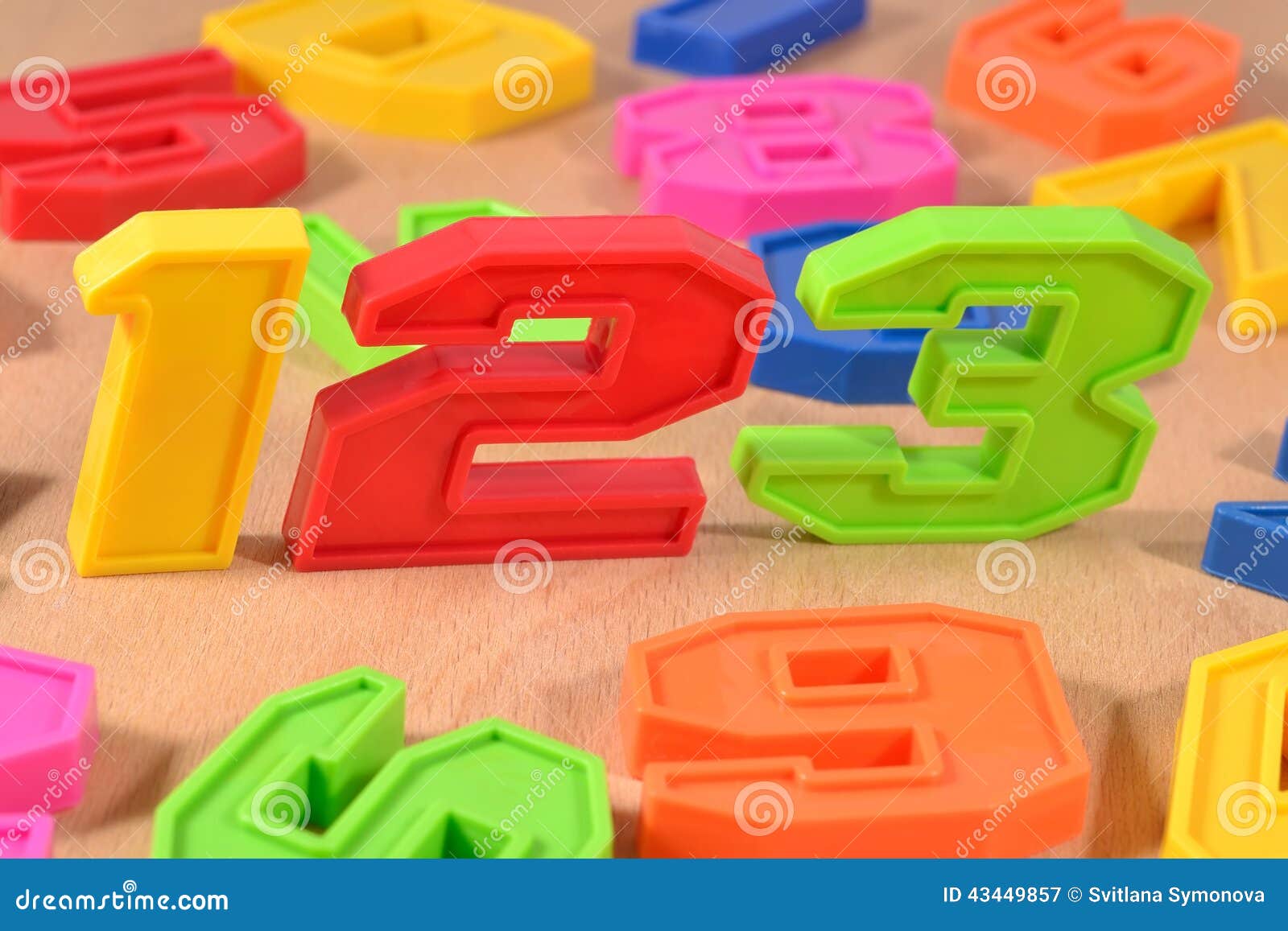 Colorful Plastic Numbers 123 Stock Image - Image of element, learn ...