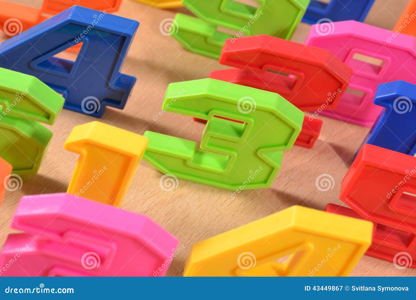 Colorful plastic numbers stock image. Image of concept - 43449867
