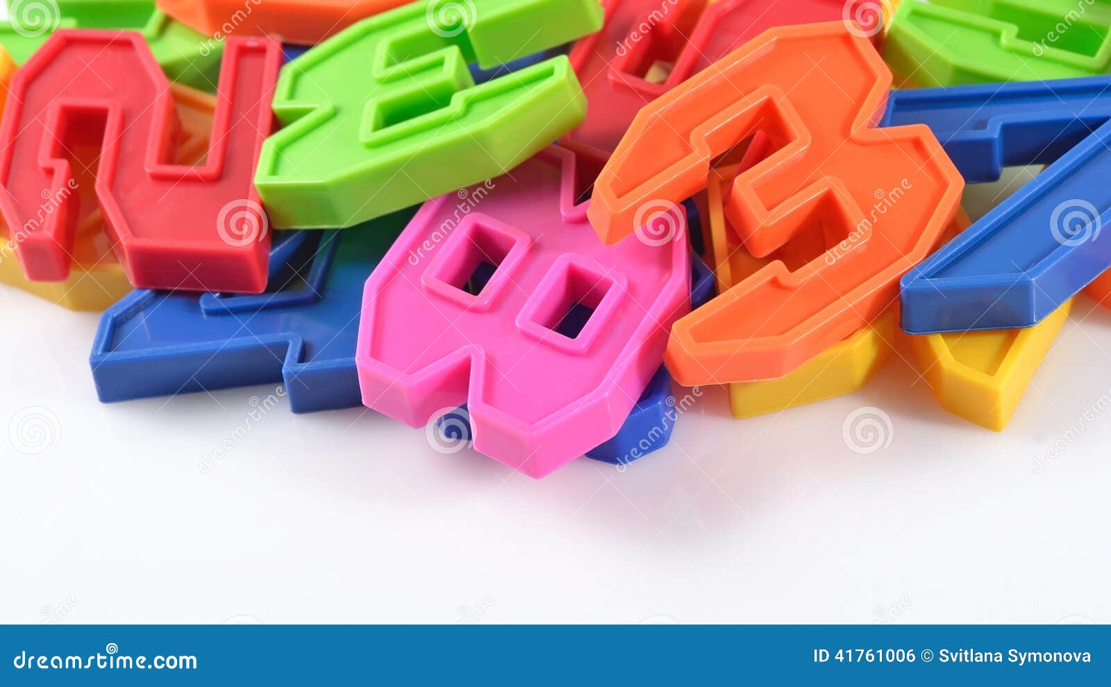 Colorful Plastic Numbers on White Stock Photo - Image of macro, concept ...