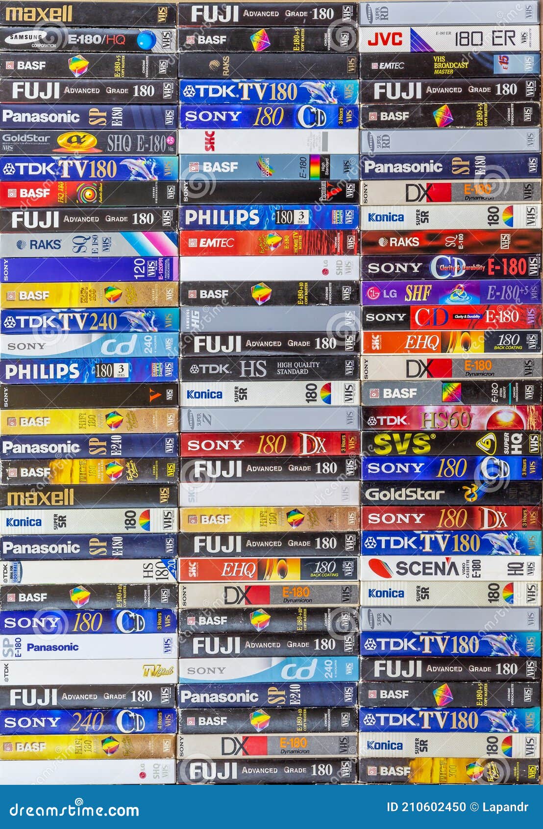 A Stack Of Videotapes In VHS Format Editorial Photo | CartoonDealer.com ...