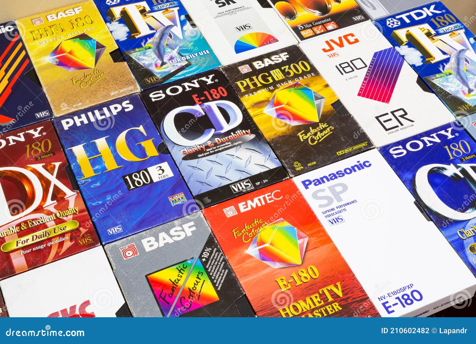 A Stack Of Videotapes In VHS Format Editorial Photo | CartoonDealer.com ...