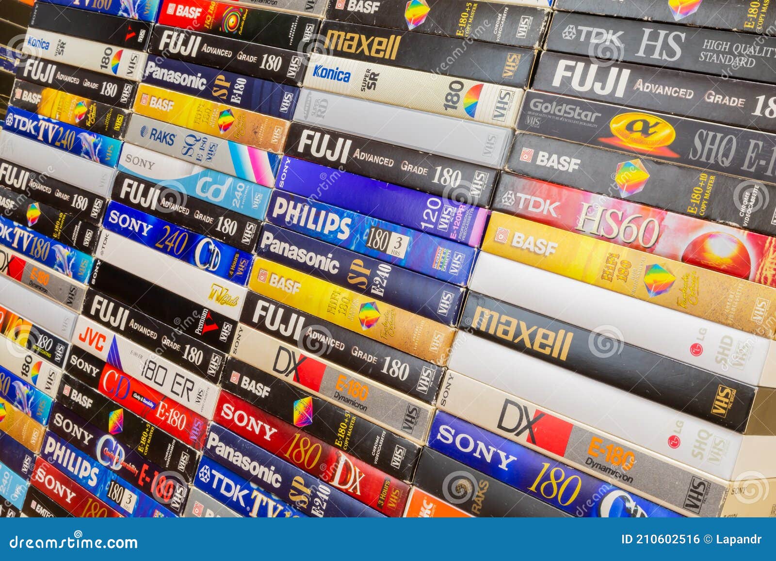 A Stack Of Videotapes In VHS Format Editorial Photo | CartoonDealer.com ...