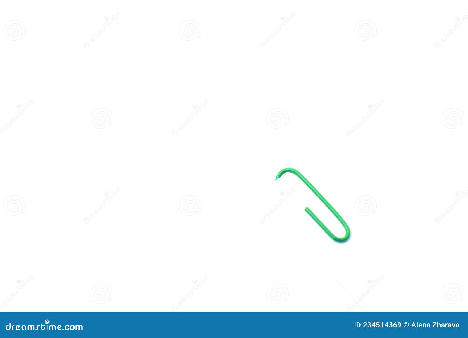 Colorful Plastic Paper Clips Attached To a Blank White Paper. Stock ...