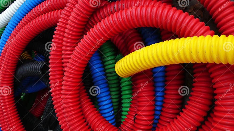 Colorful plastic pipes stock photo. Image of home, pipes - 13128258