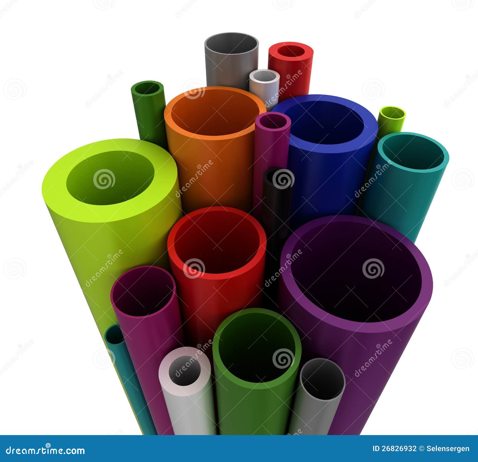 Colorful Plastic Pipes stock illustration. Illustration of pipeline ...