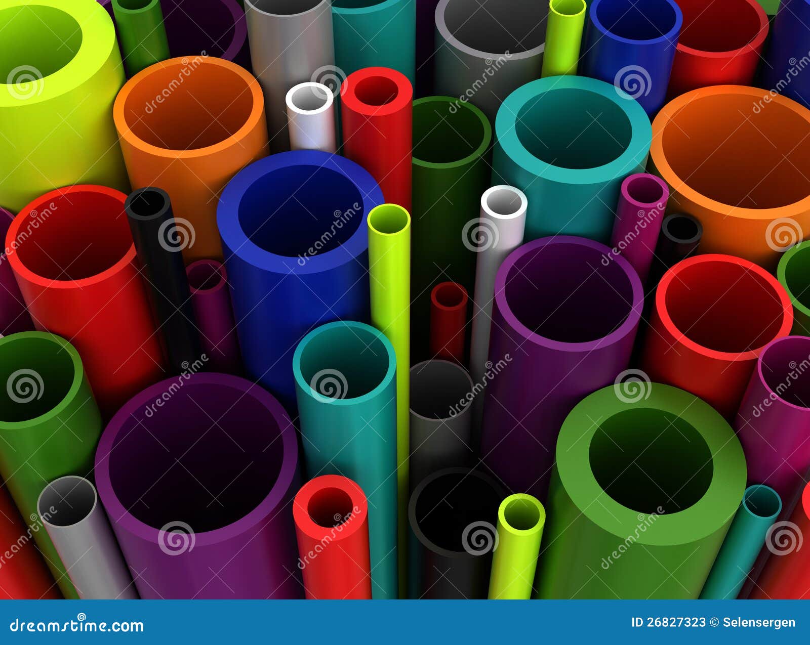 Colorful Plastic Pipes stock illustration. Illustration of plastic ...
