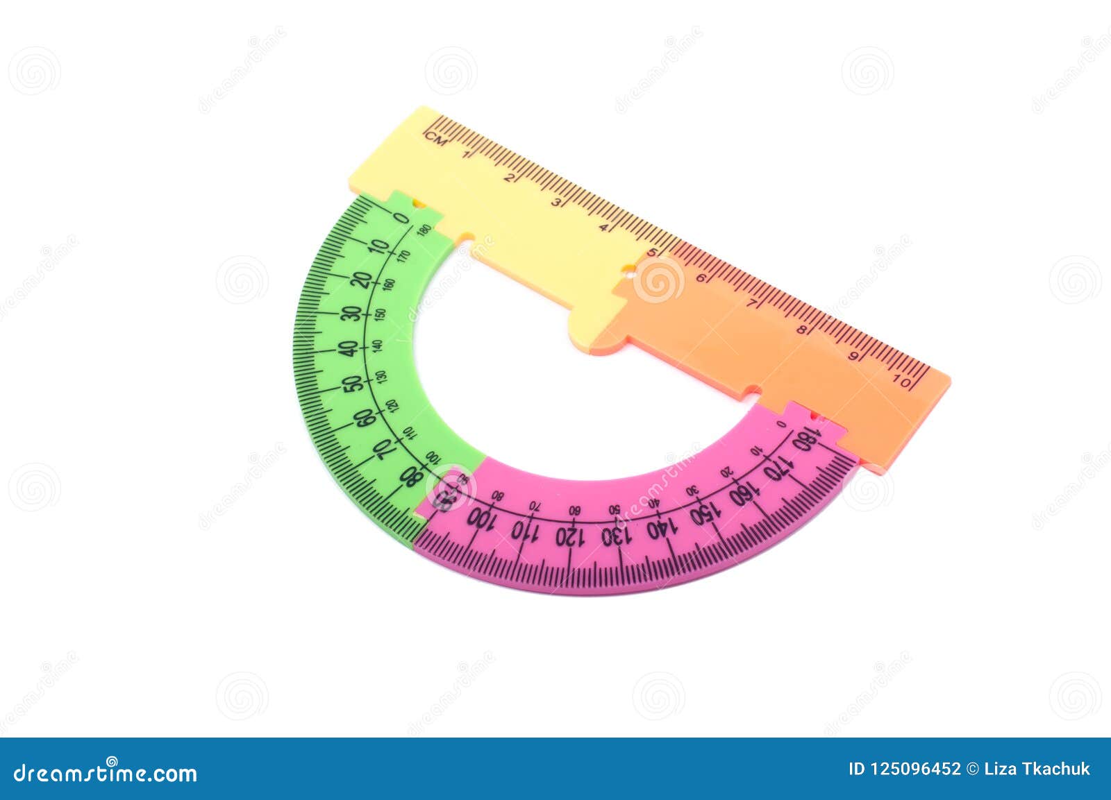 Colorful Plastic Ruler in Different Color Isolated Stock Photo - Image ...