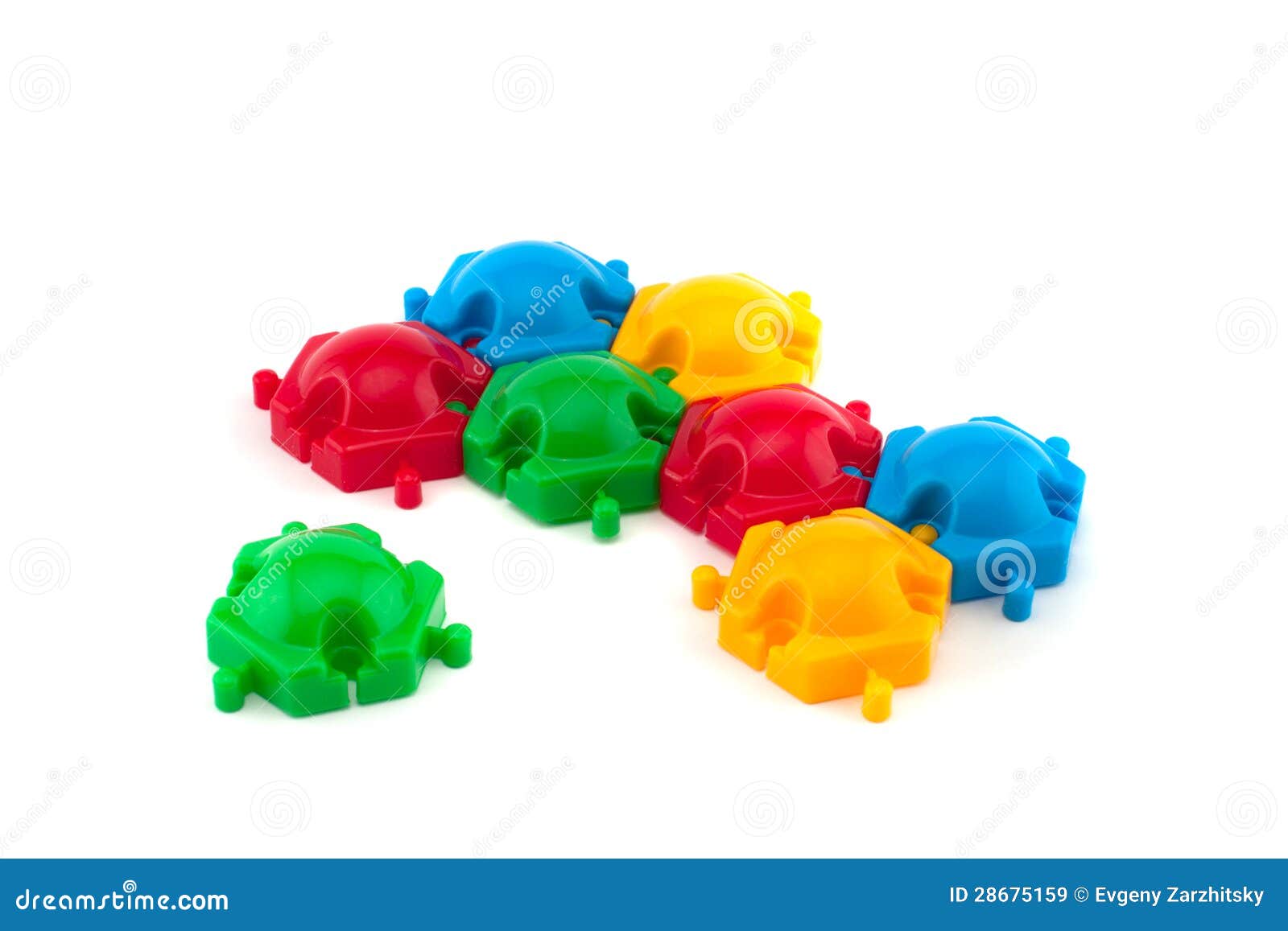 Colorful plastic puzzle stock image. Image of child, block - 28675159