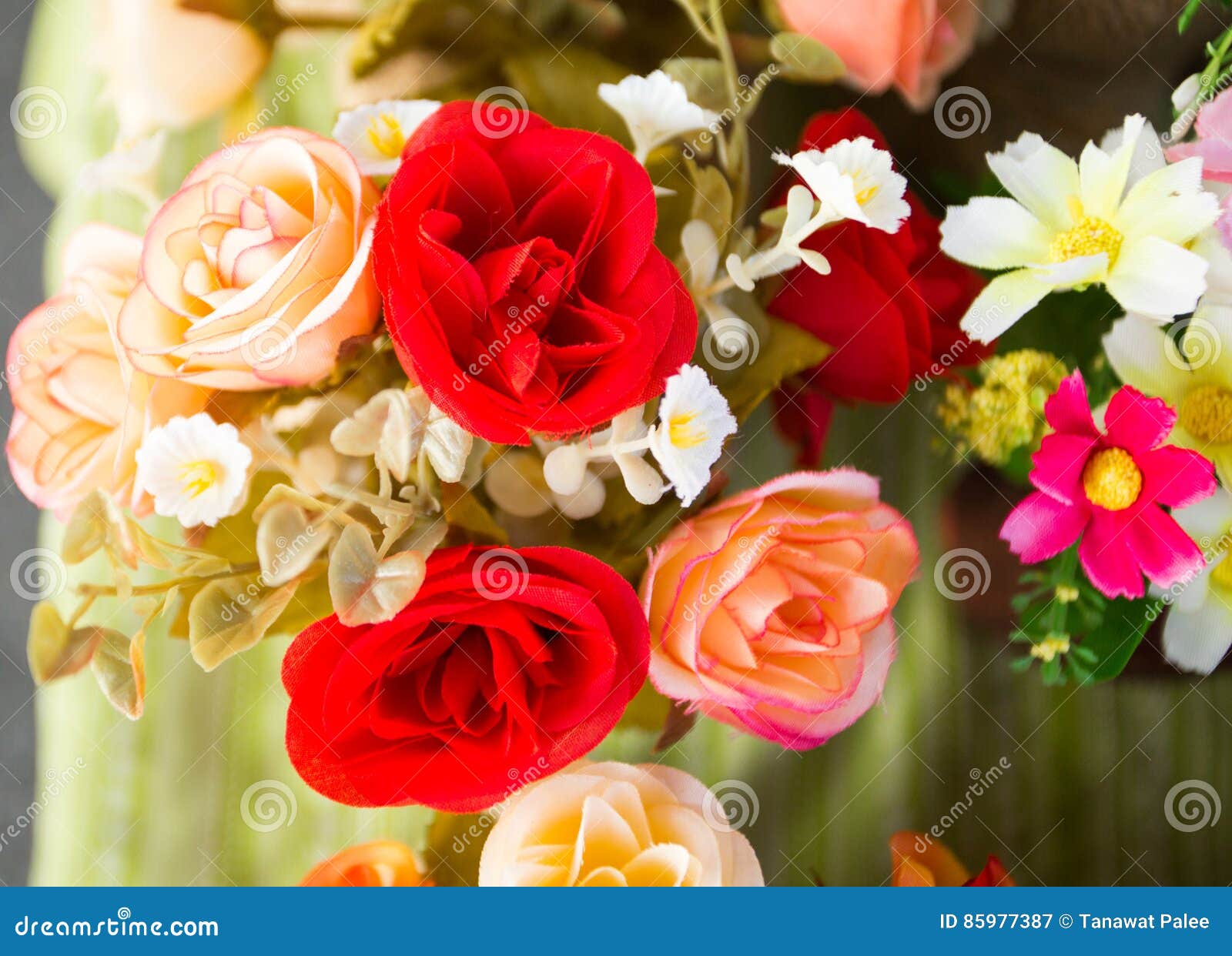 Colorful plastic roses stock image. Image of white, rosesn - 85977387
