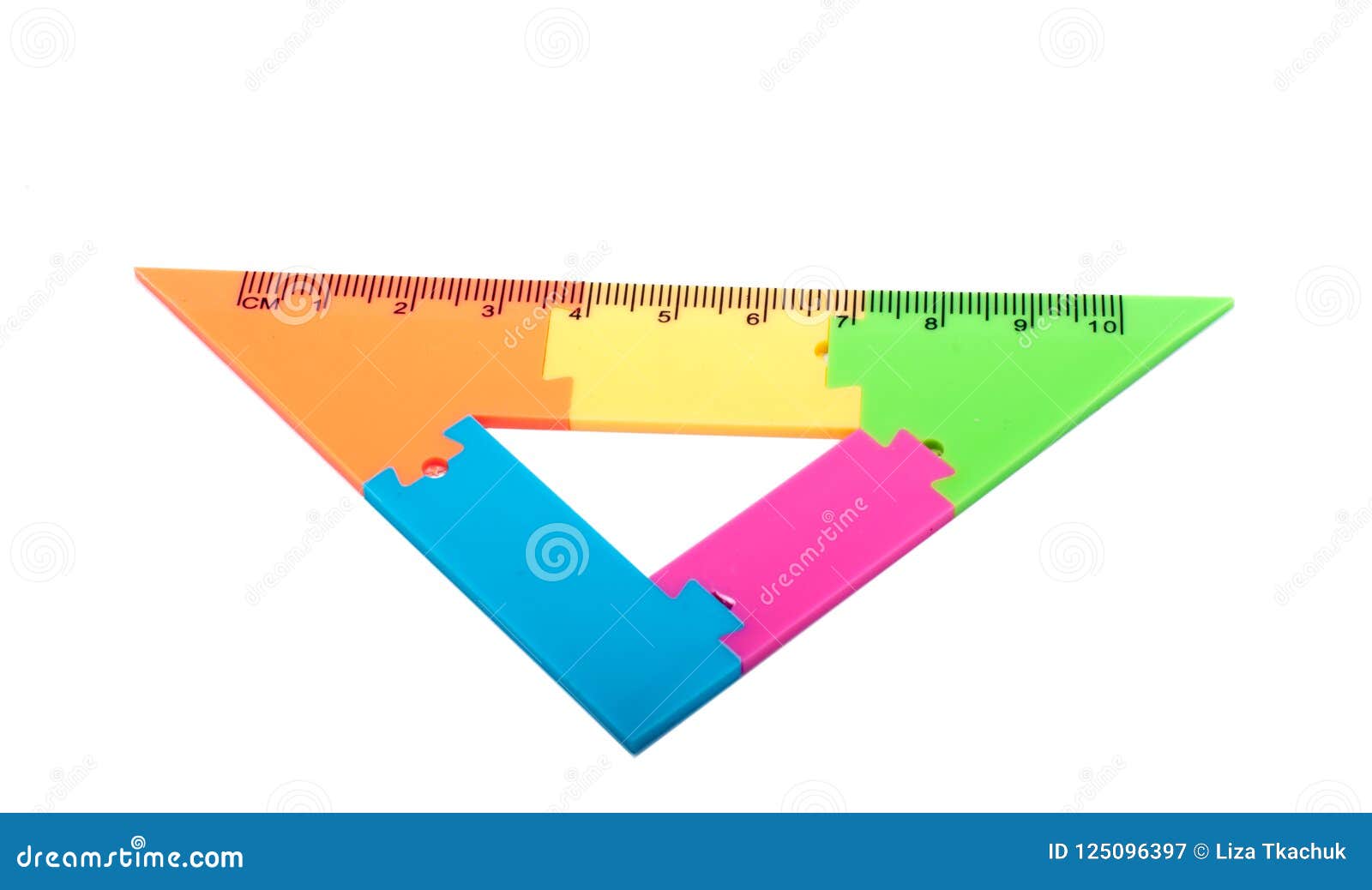 Colorful Plastic Ruler in Different Color Isolated Stock Image - Image ...
