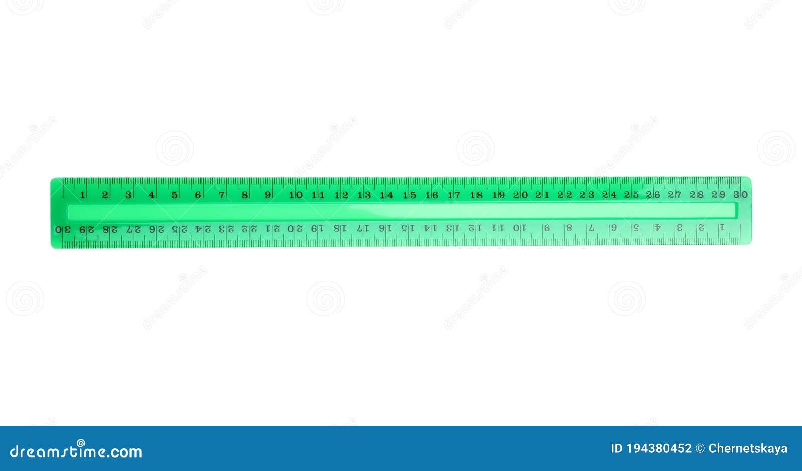 Colorful Plastic Ruler Isolated on White. School Stationery Stock Photo ...