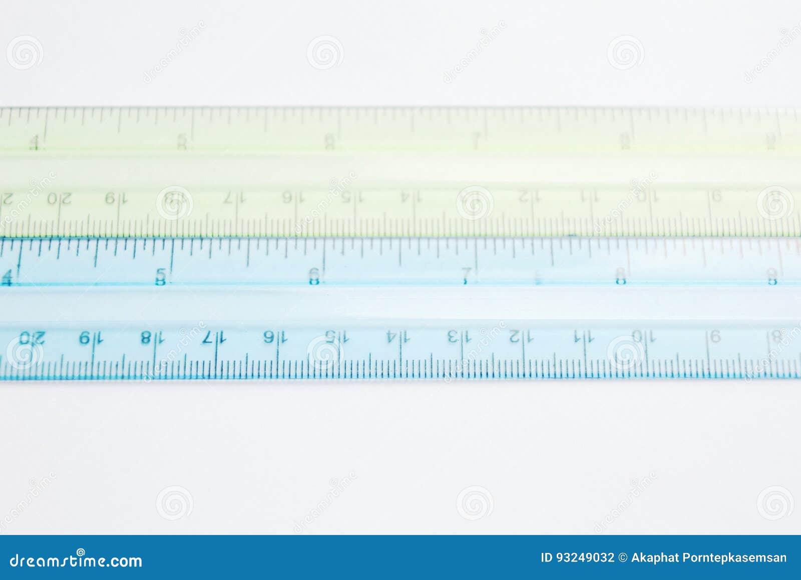 Colorful Plastic Ruler on White Background Stock Photo - Image of ruler ...