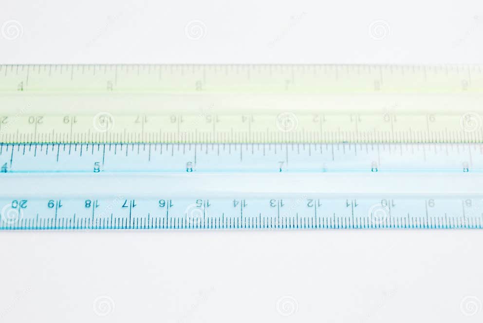 Colorful Plastic Ruler on White Background Stock Photo - Image of ruler ...