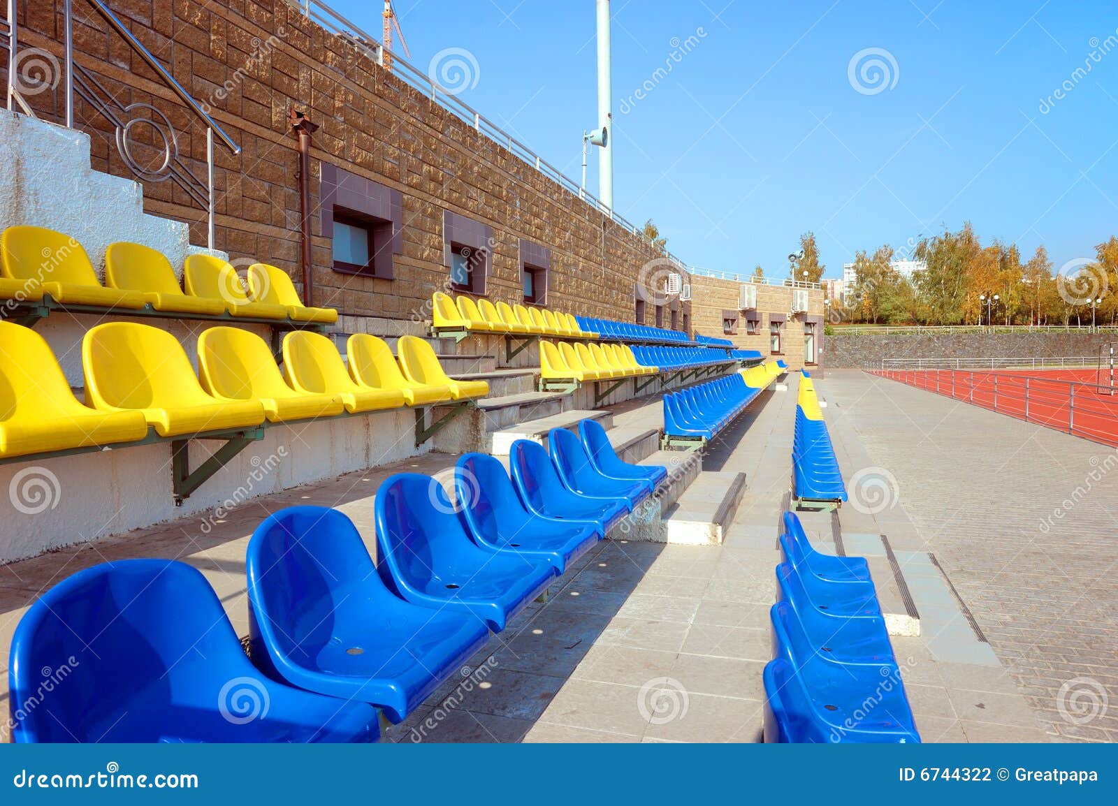 Colorful plastic seats stock photo. Image of color, seats - 6744322