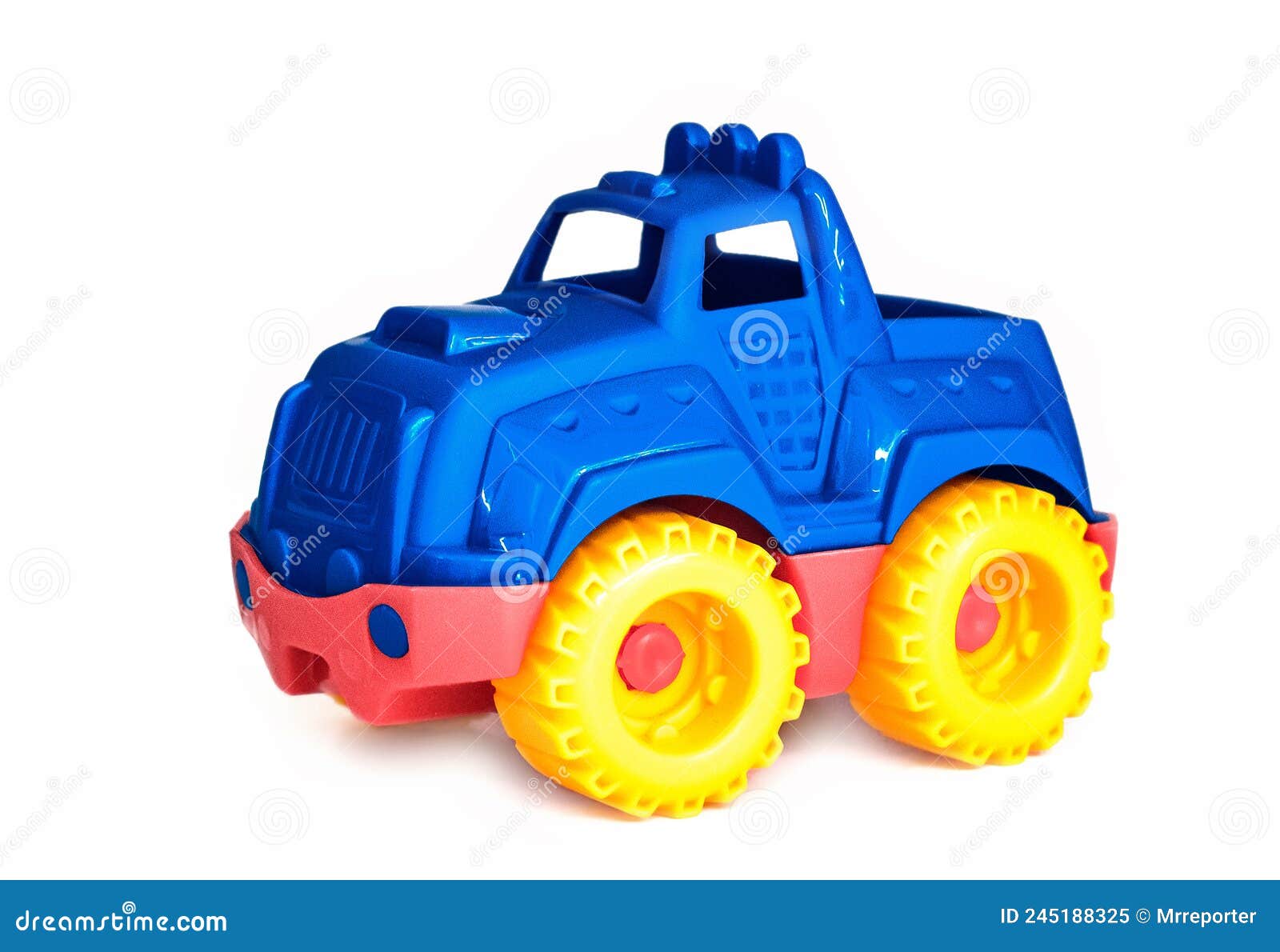 Plastic Stylized Toy Pickup Car Stock Image - Image of isolated ...