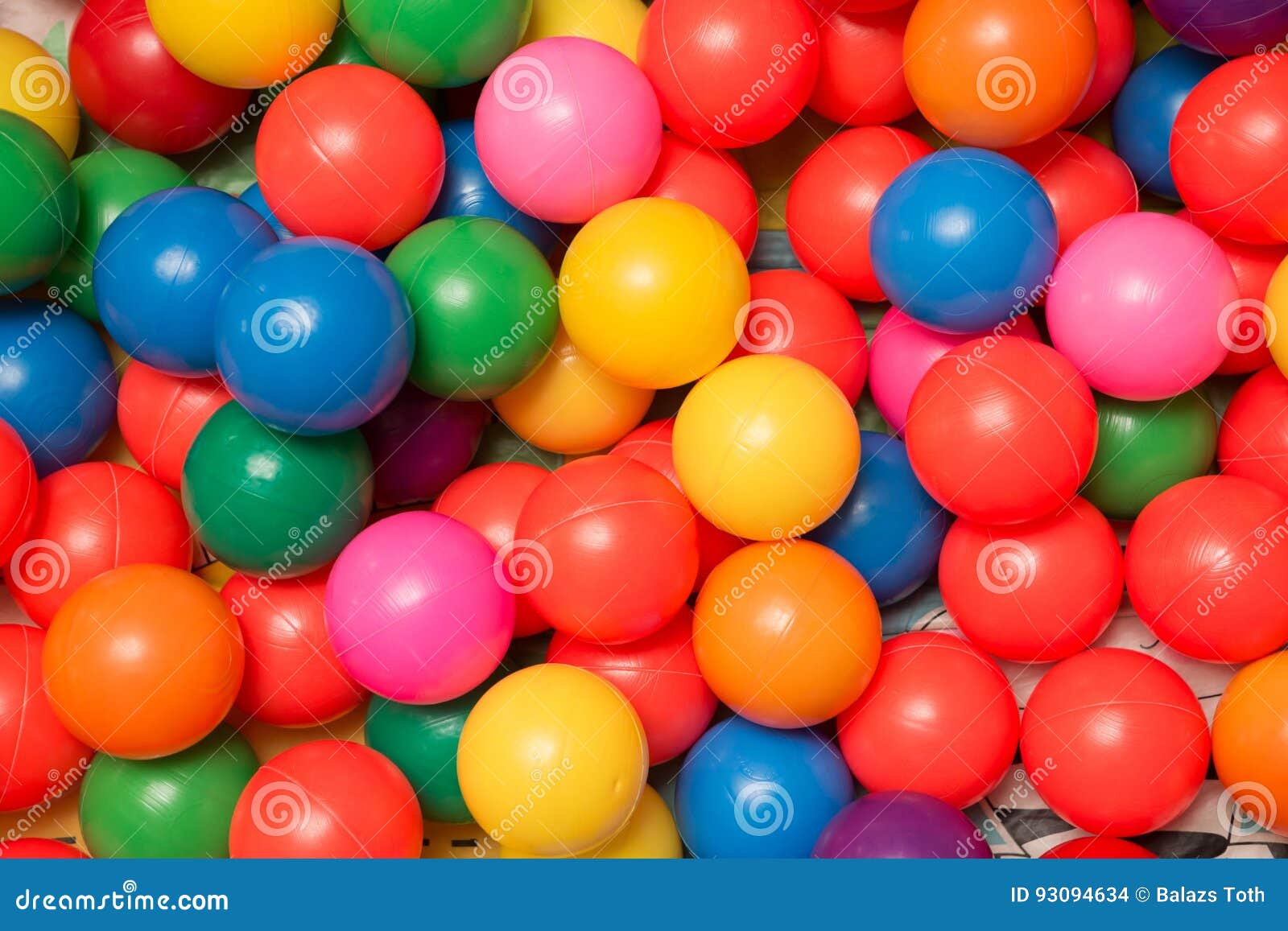 Colorful Plastic Toy Balls stock photo. Image of bright - 93094634