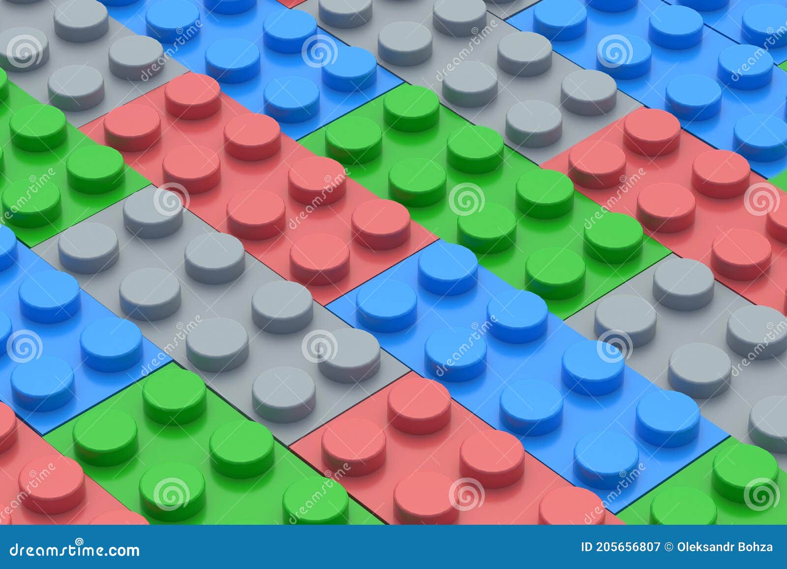 Colorful Plastic Toy Blocks. Rectangular Shape Constructor for ...