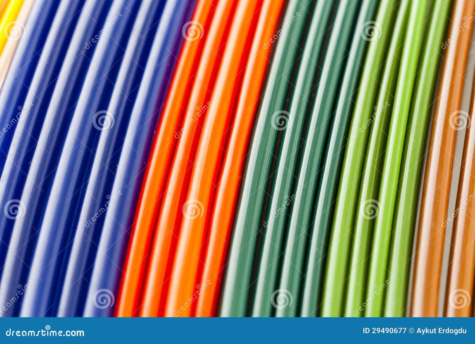 Colorful plastic tubes stock image. Image of magnification - 29490677