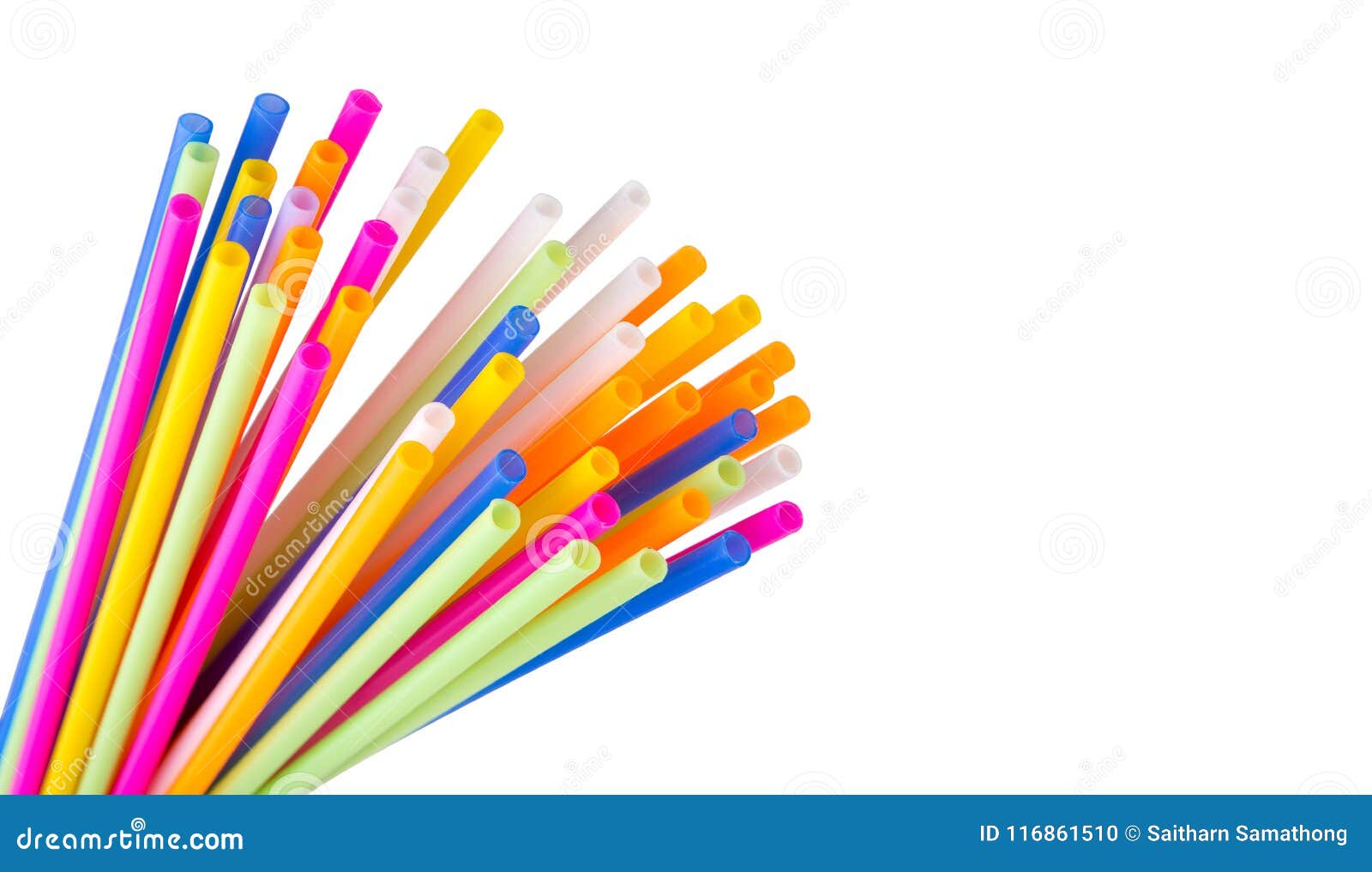 Colorful Plastic Tubes on a White. Stock Photo - Image of green, coffee ...