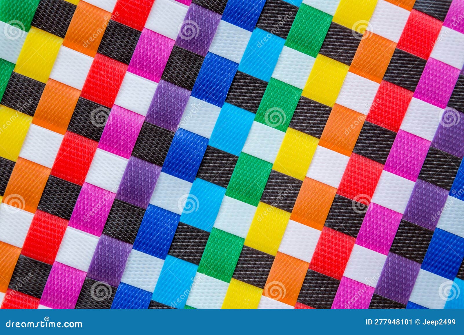 Colorful Plastic Weave Pattern . Stock Image - Image of retro, gingham ...