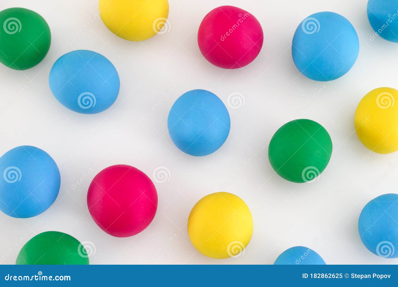Colorful plasticine balls stock image. Image of playdough - 182862625