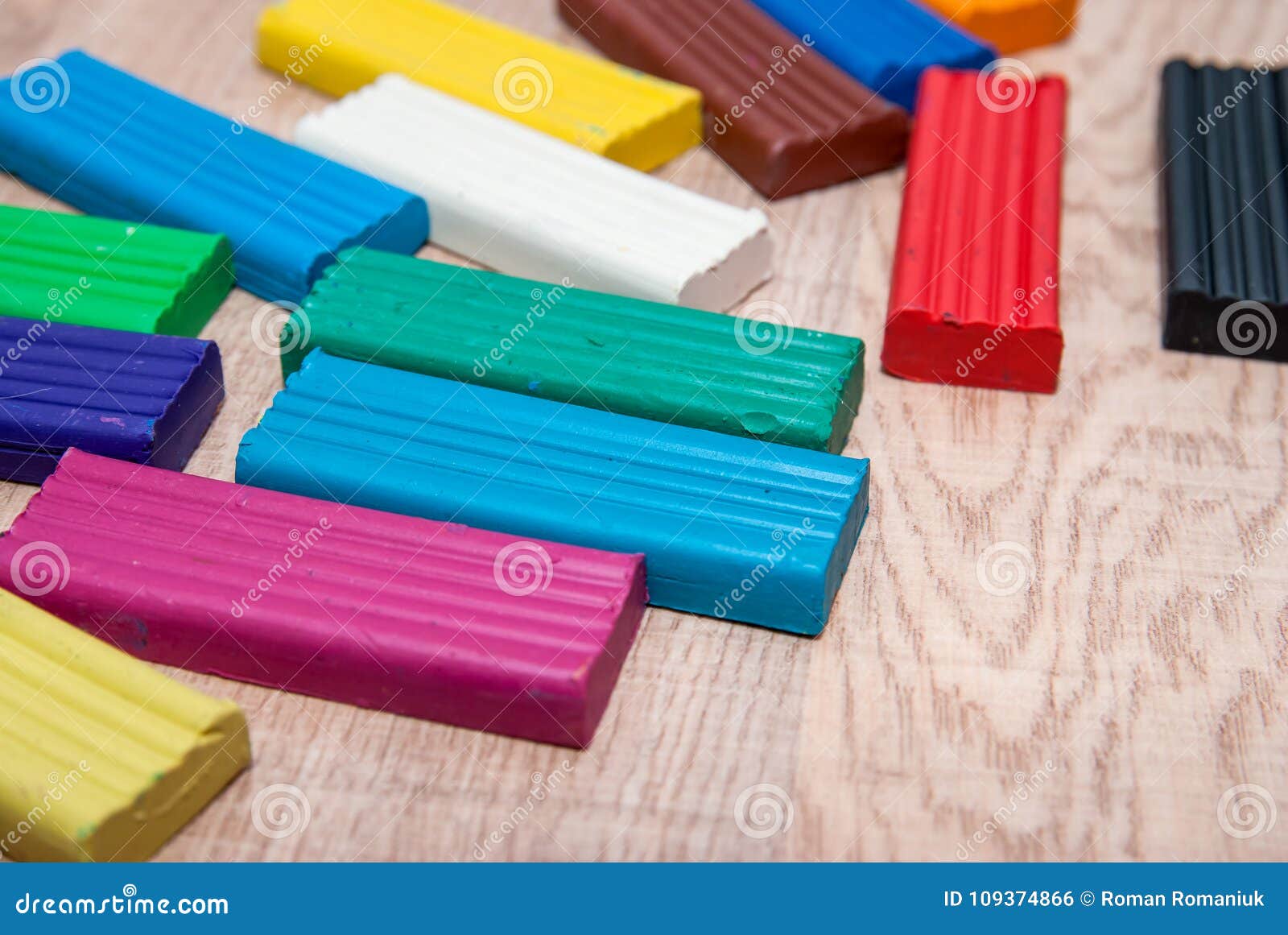 Colorful plasticine blocks stock photo. Image of shape - 109374866