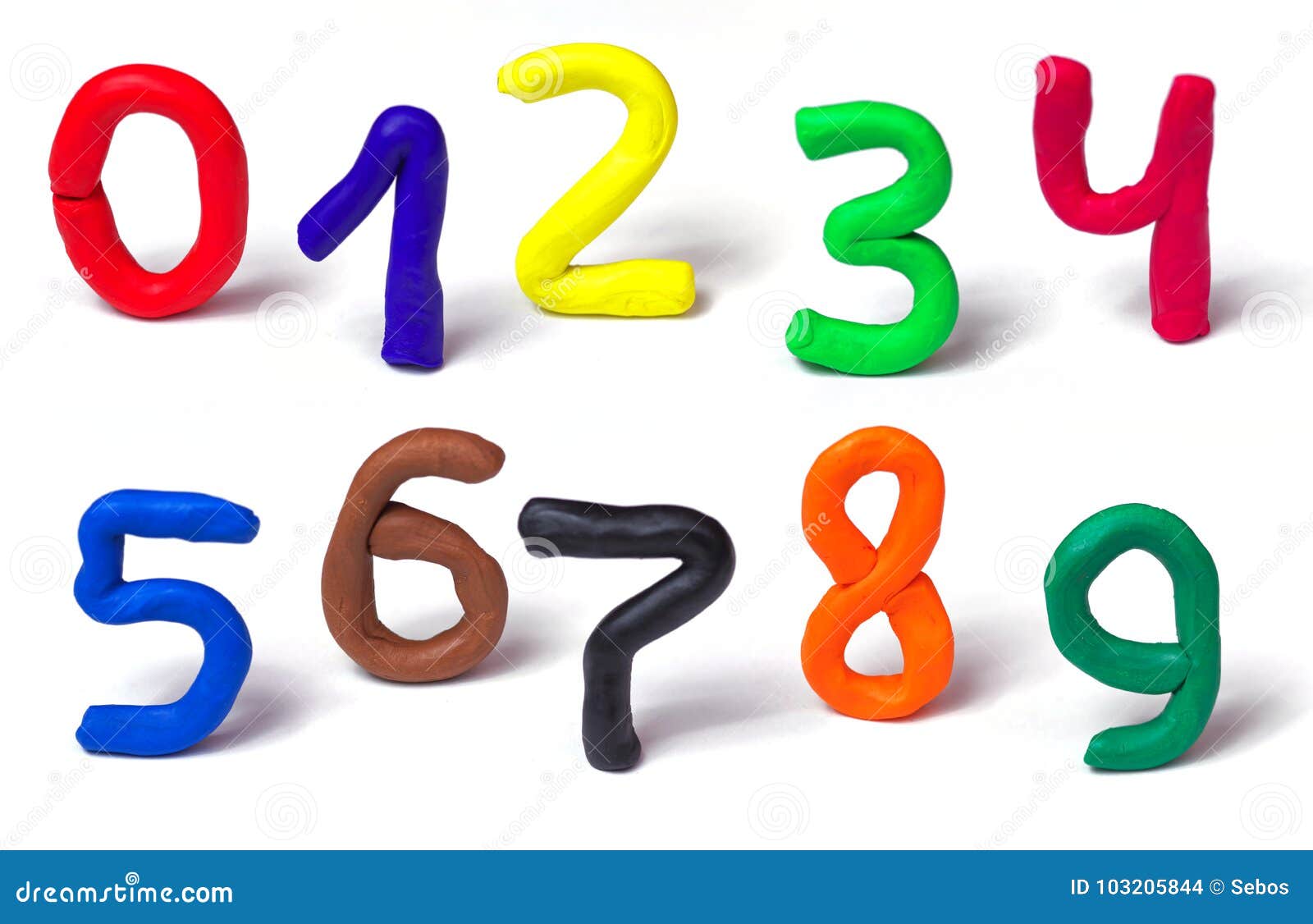 Plasticine Clay Numbers Vector Illustration | CartoonDealer.com #91703466