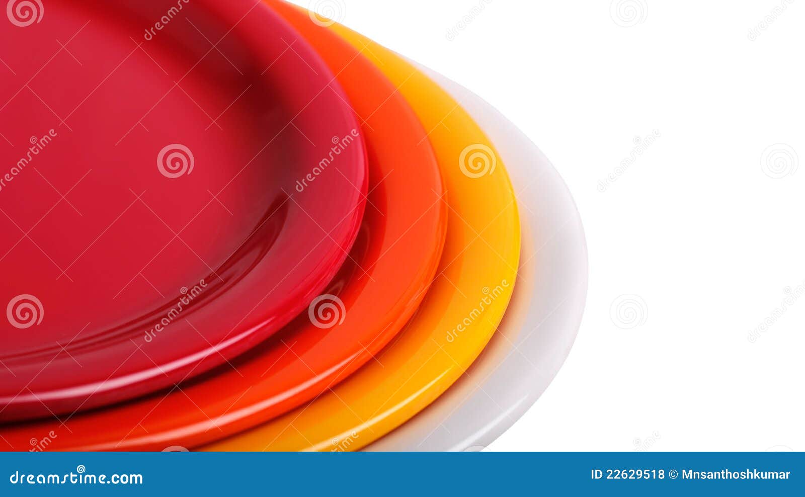 Colorful Plates Stacked for Display Stock Photo - Image of plate ...