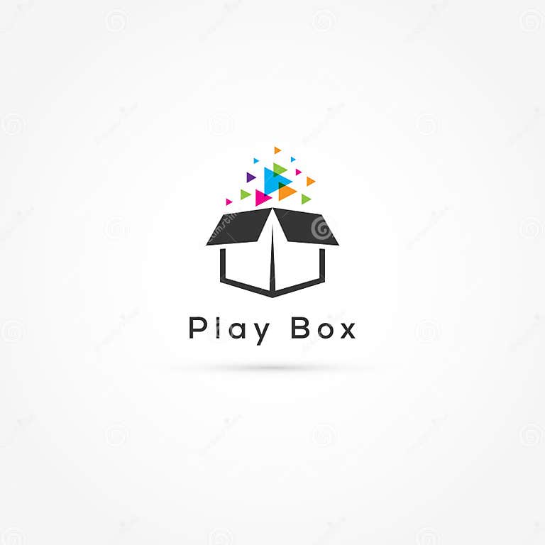 Colorful Play box logo stock vector. Illustration of media - 85675744