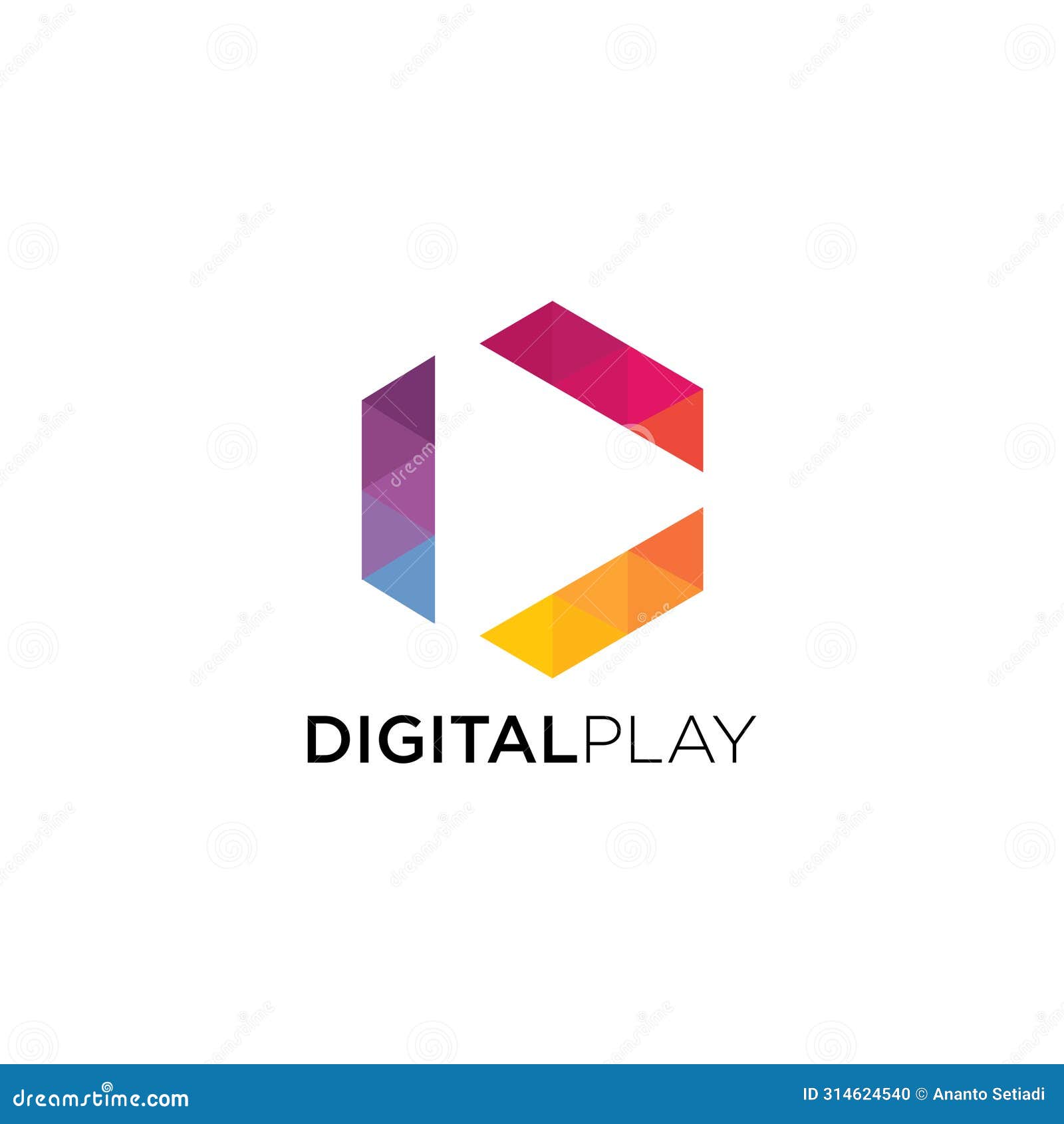 Colorful play button logo stock vector. Illustration of design - 314624540