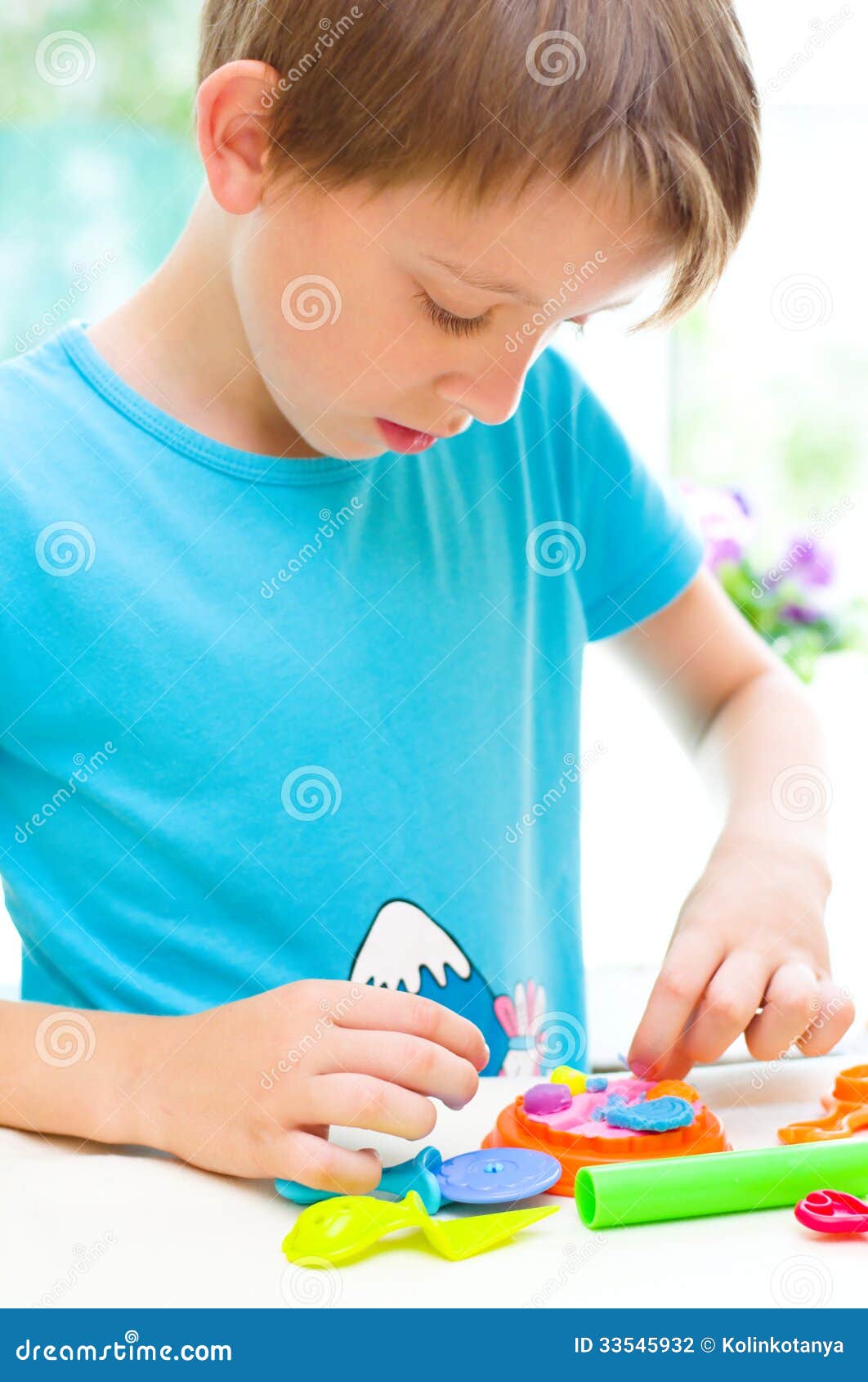 Colorful play dough stock photo. Image of group, childhood - 33545932