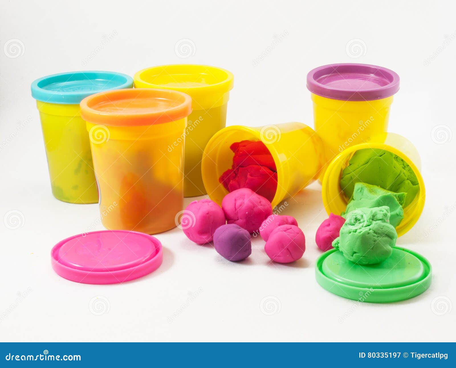 Colorful play dough stock image. Image of enjoy, relish - 80335197