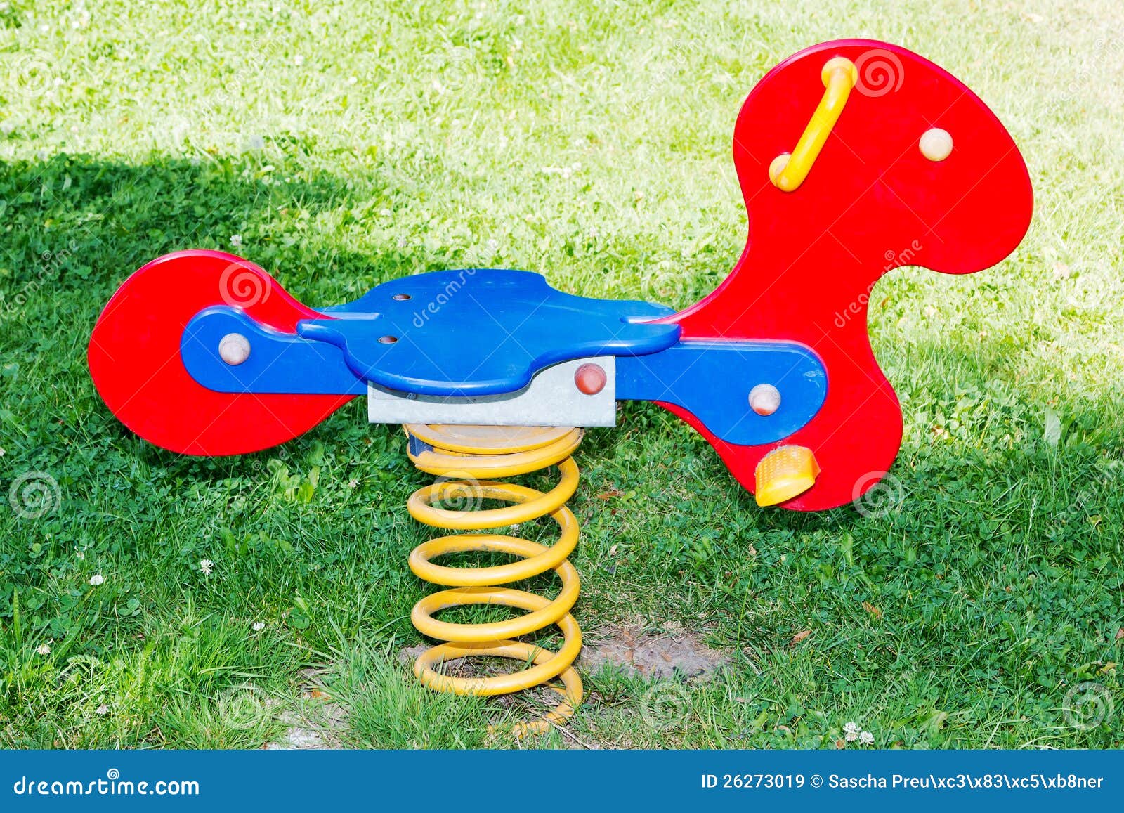Colorful play equipment stock image. Image of grass, childhood - 26273019