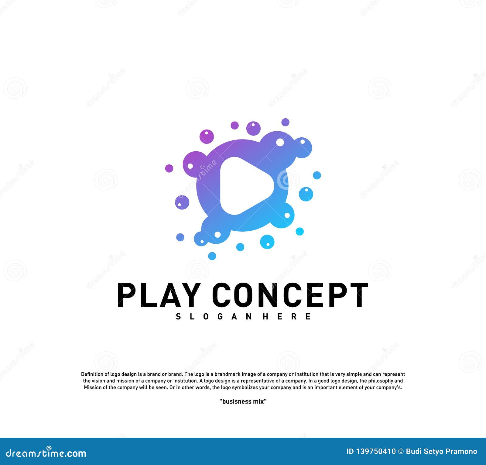 Colorful Play Logo Design Concept. Play Logo Template Vector Stock ...