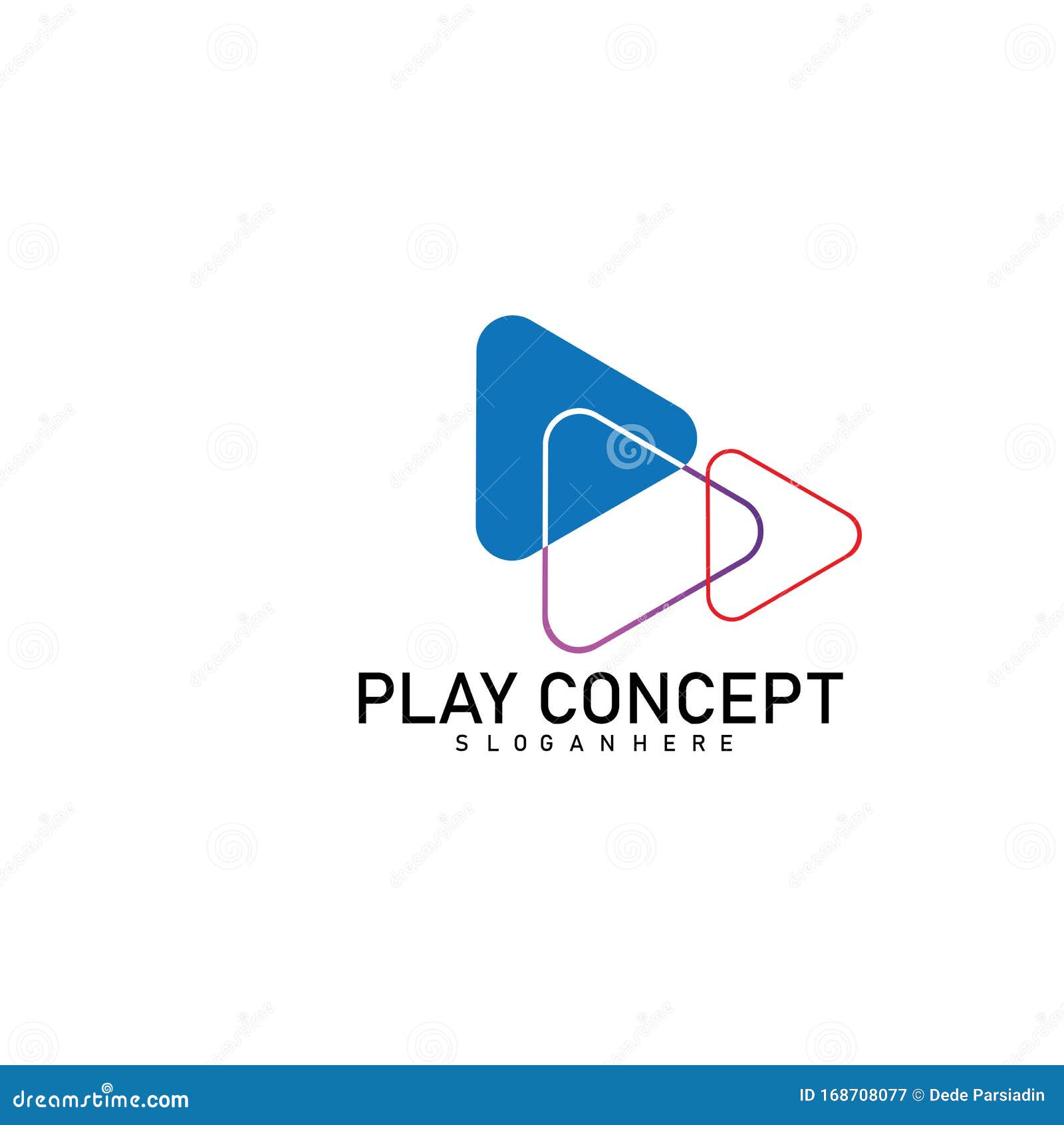 Colorful Play Logo Design Concept. Play Logo Template Vector Stock ...
