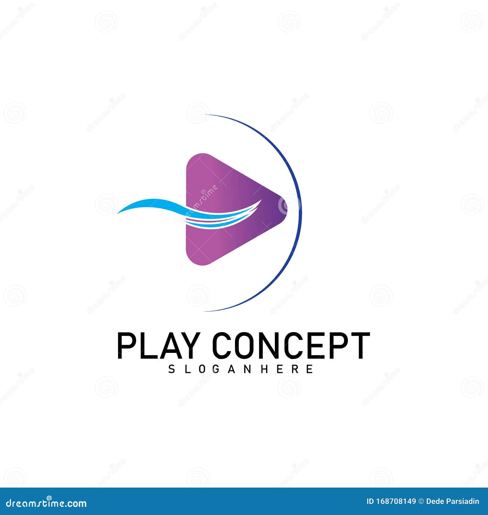 Colorful Play Logo Design Concept. Play Logo Template Vector Stock ...