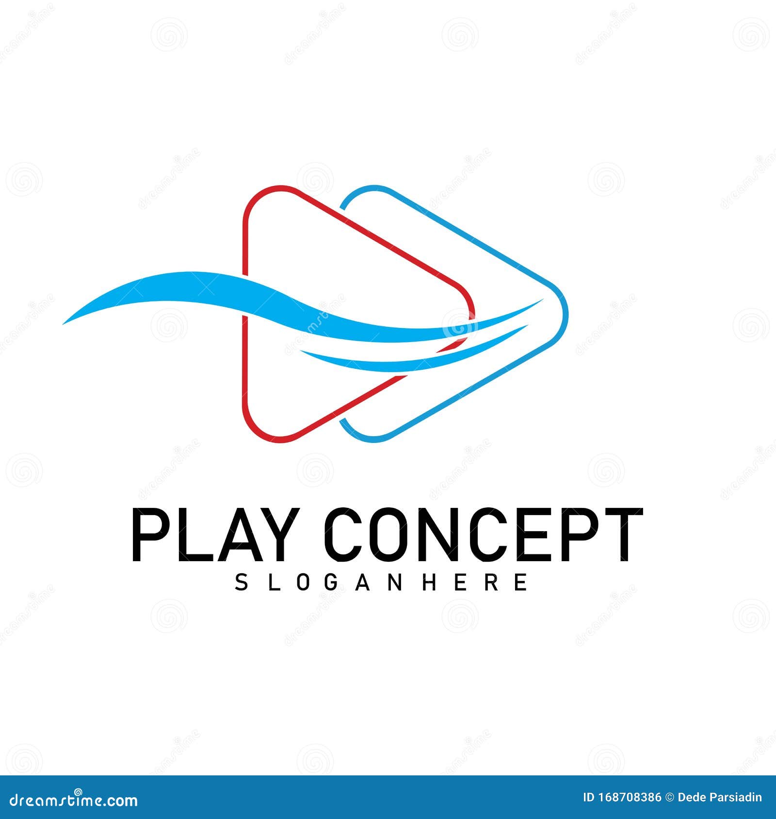 Colorful Play Logo Design Concept. Play Logo Template Vector Stock ...