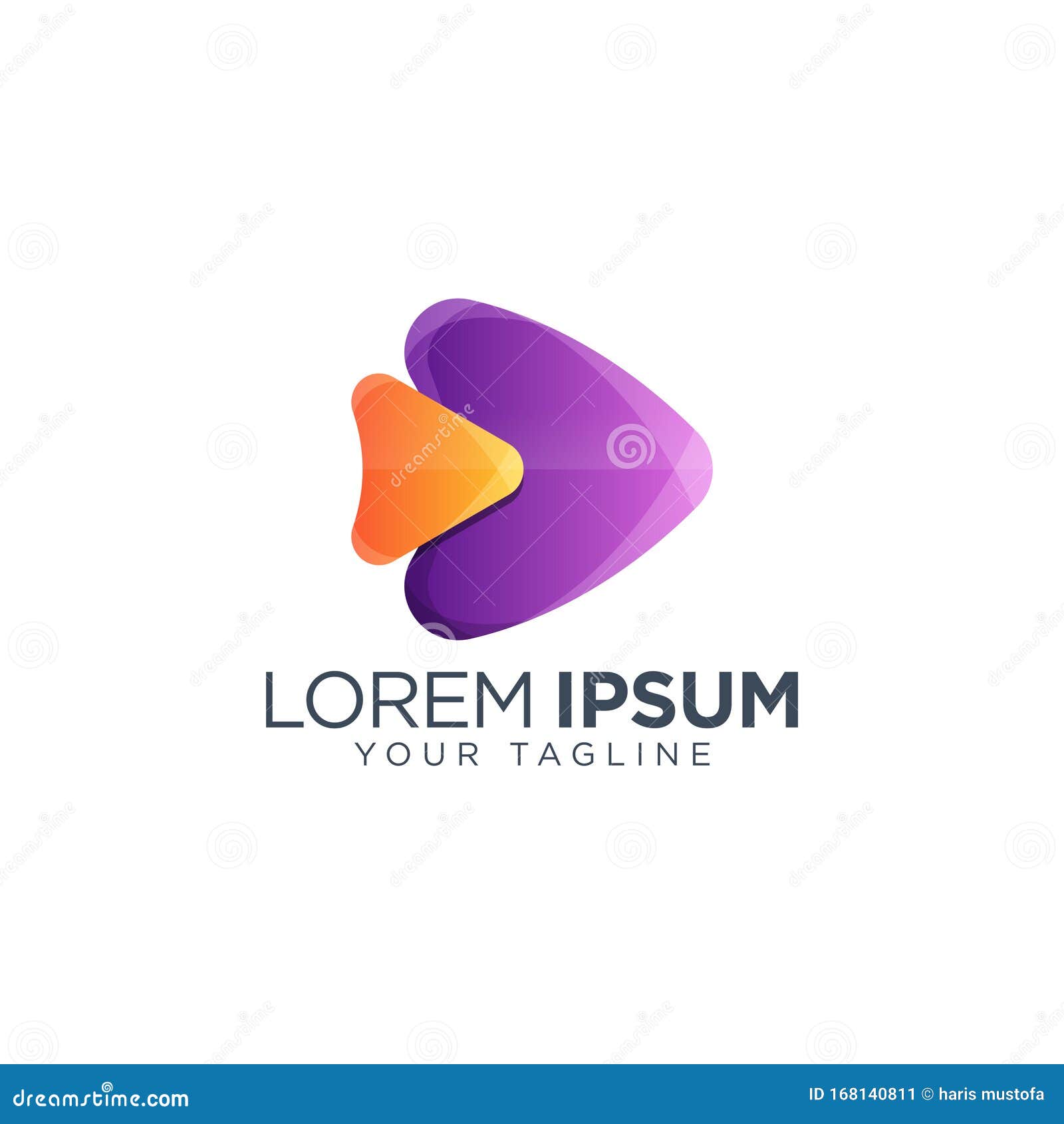 Colorful Play Logo Design Template Stock Vector - Illustration of clean ...