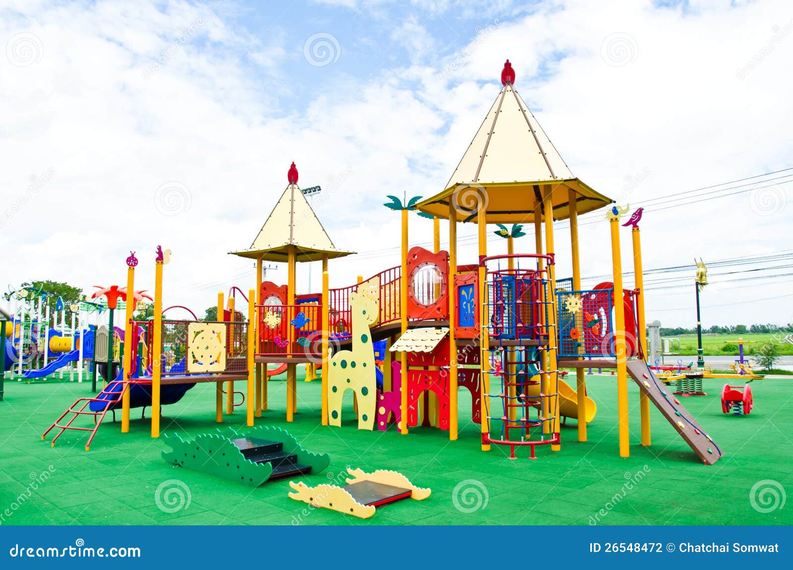 Colorful Playground stock photo. Image of childhood, jungle - 26548472
