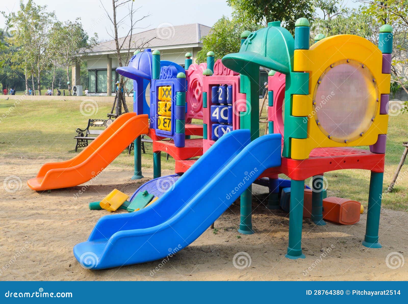 Colorful playground stock photo. Image of outside, child - 28764380