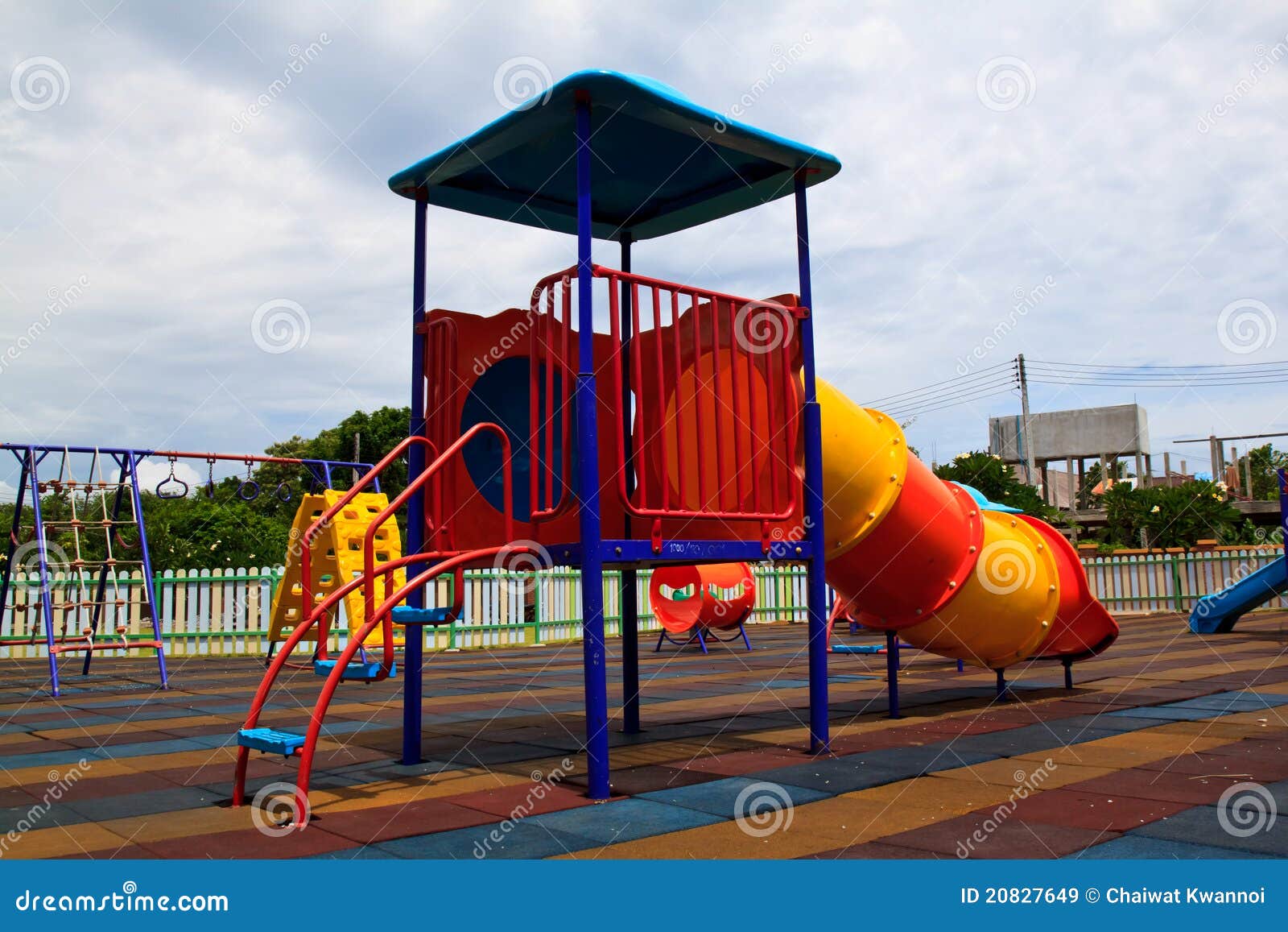 Colorful Playground Equipment Stock Image - Image of recreation ...