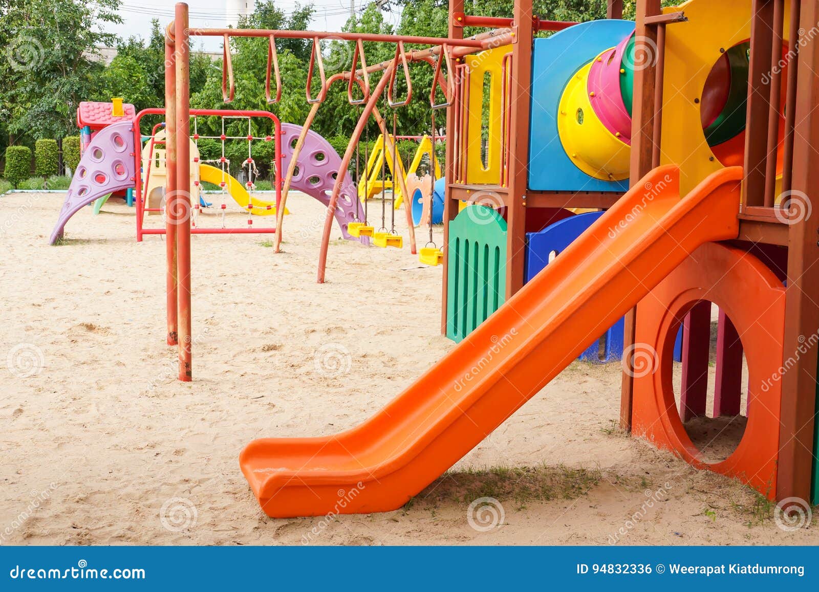 Colorful Playground for Kids Stock Photo - Image of play, game: 94832336